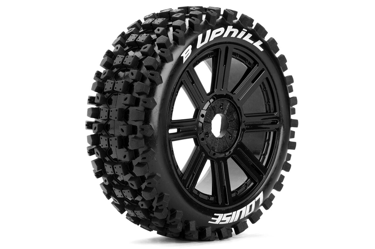 Louise RC - B-UPHILL - 1-8 Buggy Tire Set - Mounted - Soft - Black ...
